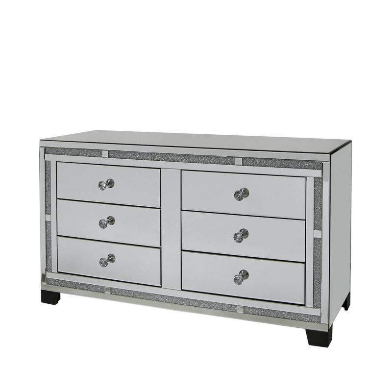 Milly Mirrored 6 Drawers Chest